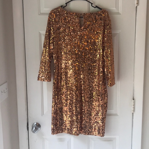 Metaphor | Dresses | Gold Sequence Dress | Poshmark